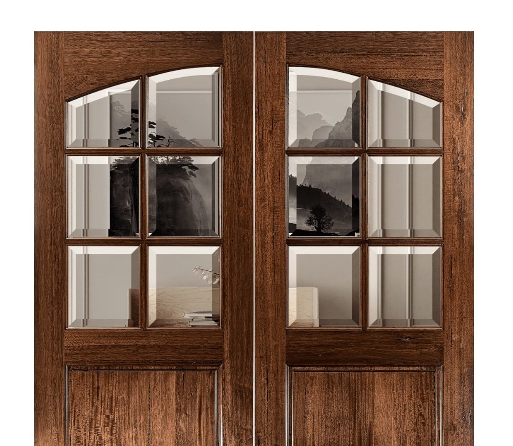 Custom Reeded Glass Doors - Amish Custom Doors